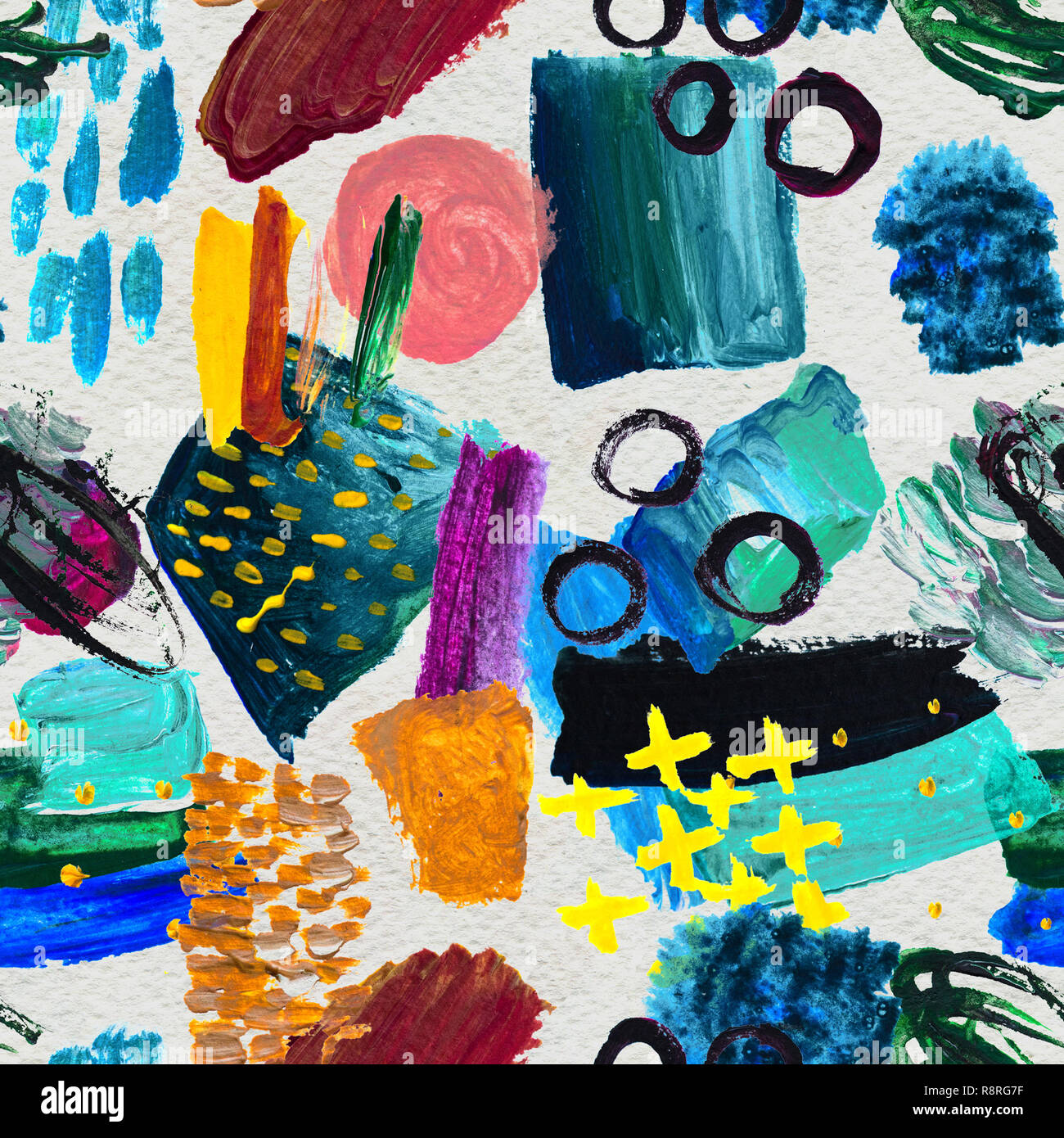 Seamless pattern made by hand drawn paint strokes Stock Photo - Alamy