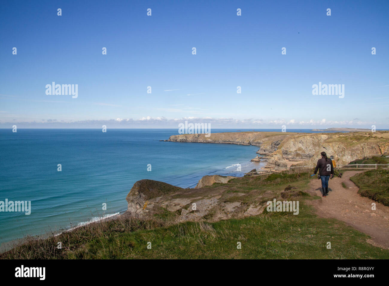 Bedruthan Steps, Cornwall, UK Stock Photo - Alamy