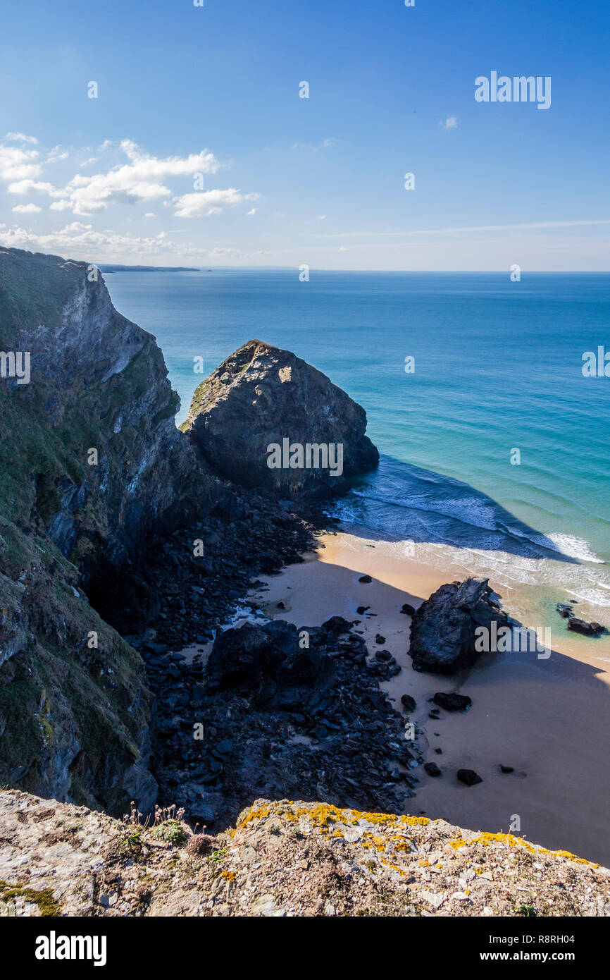 Bedruthan Steps, Cornwall, UK Stock Photo - Alamy