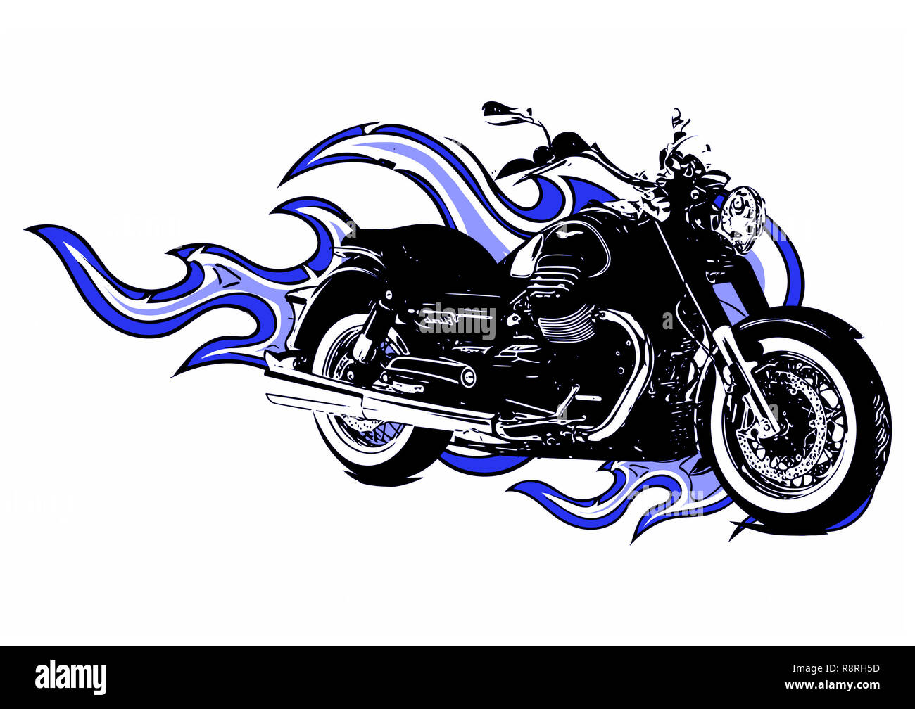 Motorcycle in flames hi-res stock photography and images - Alamy