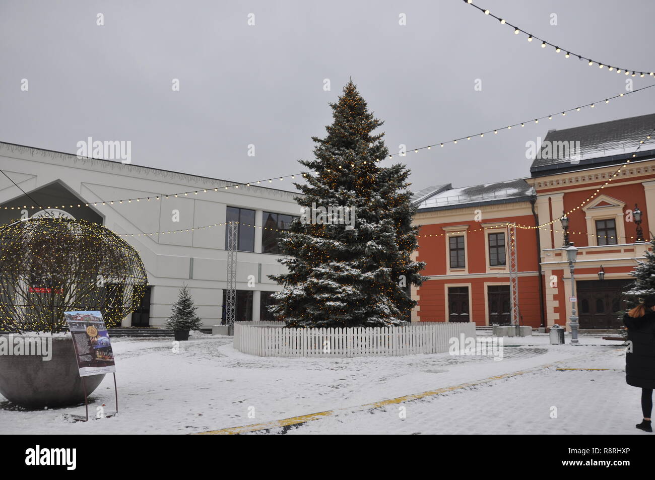 Snow covered city center of Klaipeda, Lithuania Stock Photo - Alamy