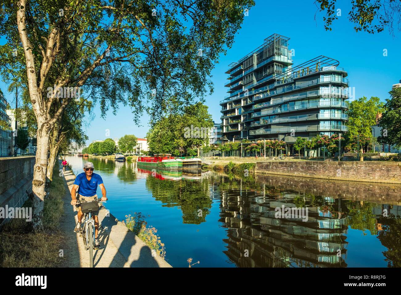 France, Ille-et-Vilaine, Rennes, Cap Mail, luxury apartment building ...