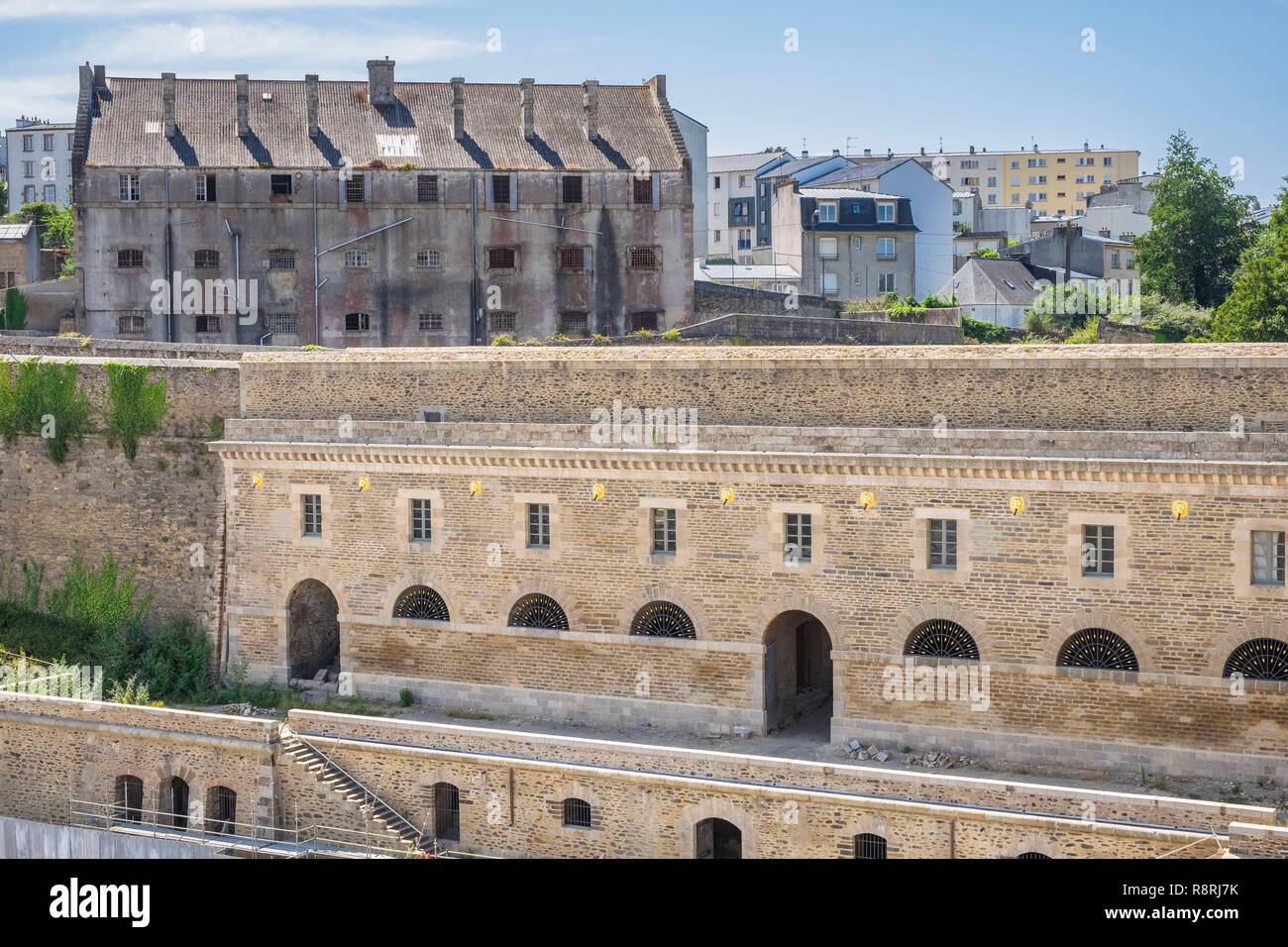 France, Finistere, Brest, former prison of Pontaniou and Lions building ...