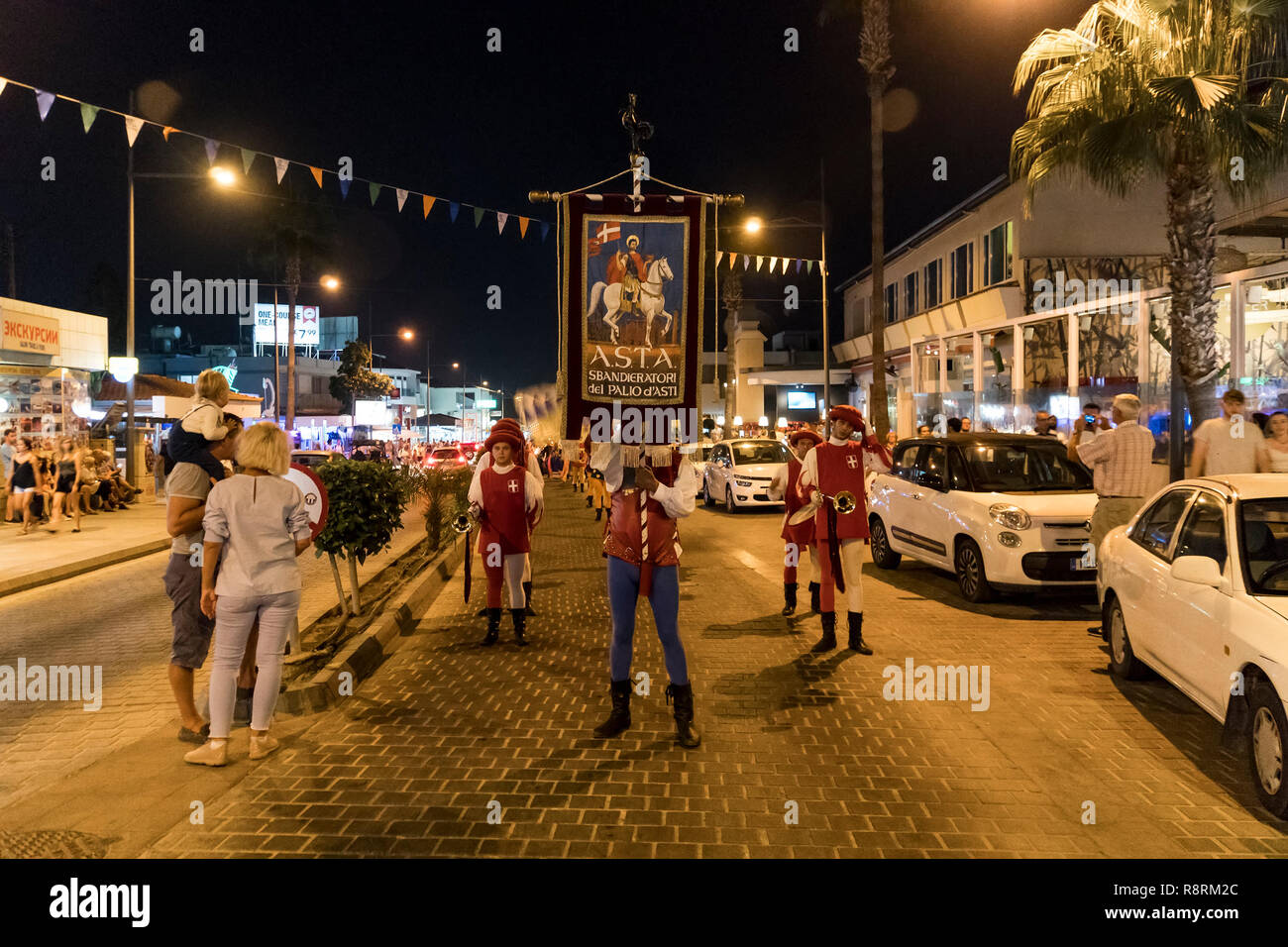 Annual festival of Medieval cultures of Europe. The procession of the ...