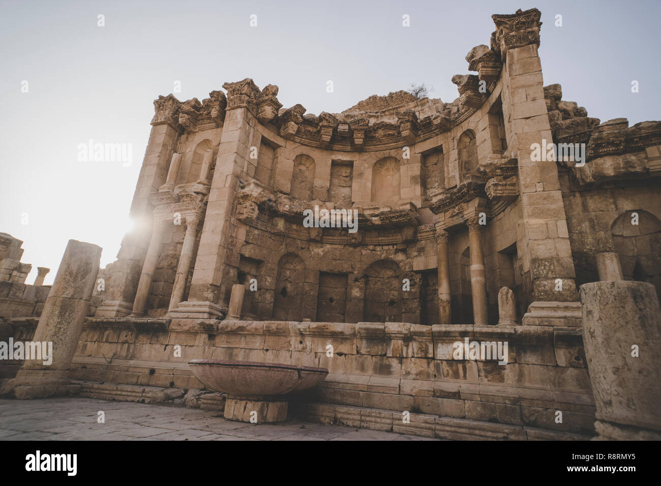 Nymphaeum in Jerash, Jordan. ancient Jordanian city of Gerasa. ancient ...