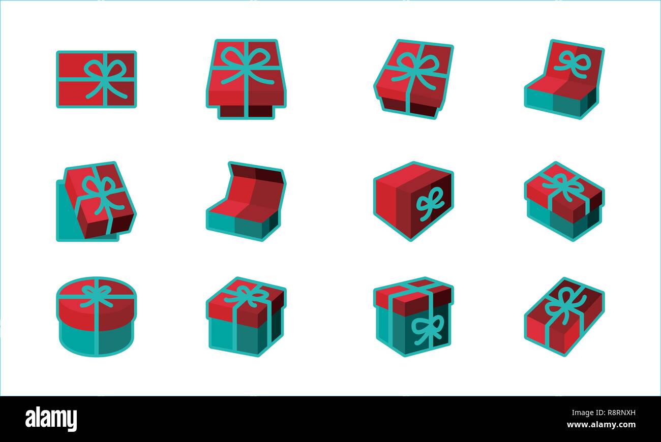 Gift Box Set Template Vector Design Stock Vector Image & Art - Alamy