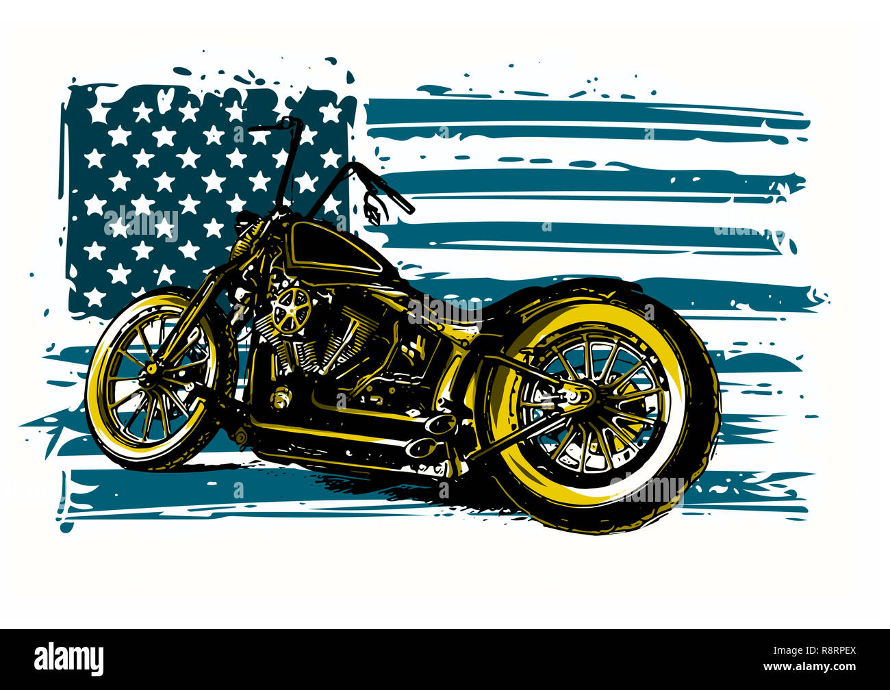 1960s motorcycle chopper Cut Out Stock Images & Pictures - Alamy