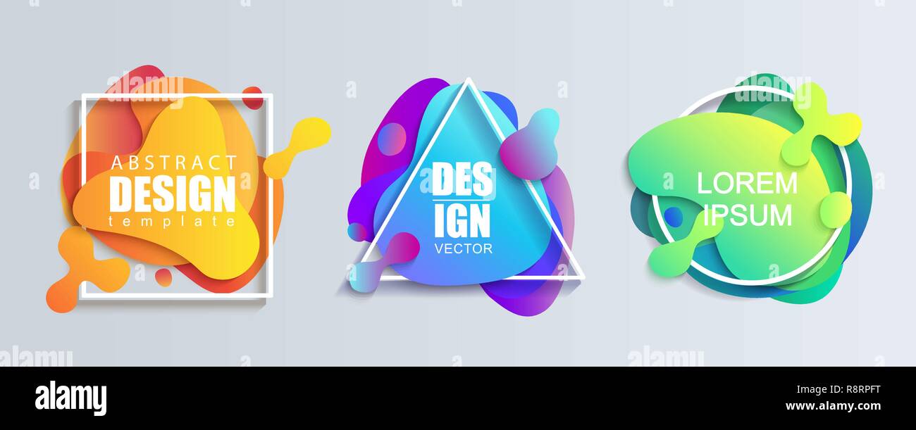 Wavy round frames abstract hi-res stock photography and images - Alamy