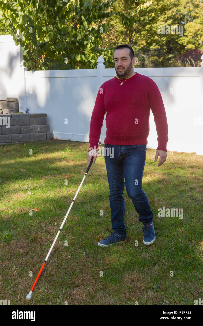 Man using walking cane hi-res stock photography and images - Alamy