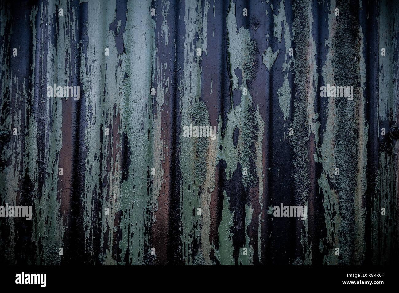 Multi coloured corrugated iron close-ups Stock Photo - Alamy