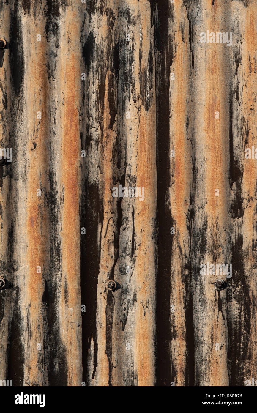 Multi coloured corrugated iron close-ups Stock Photo - Alamy