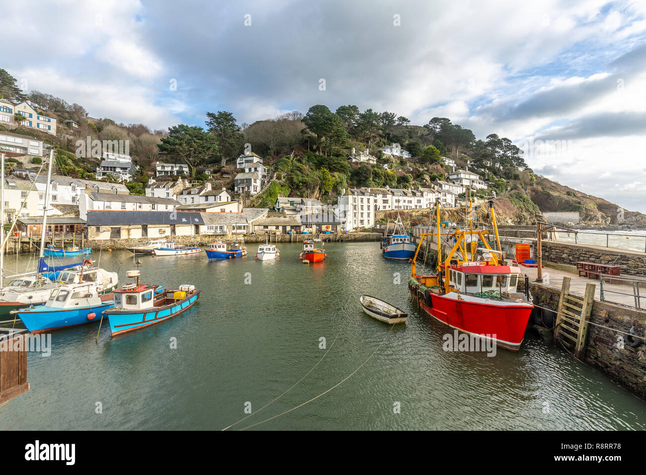 Charming scene with fishing boats hi-res stock photography and images ...