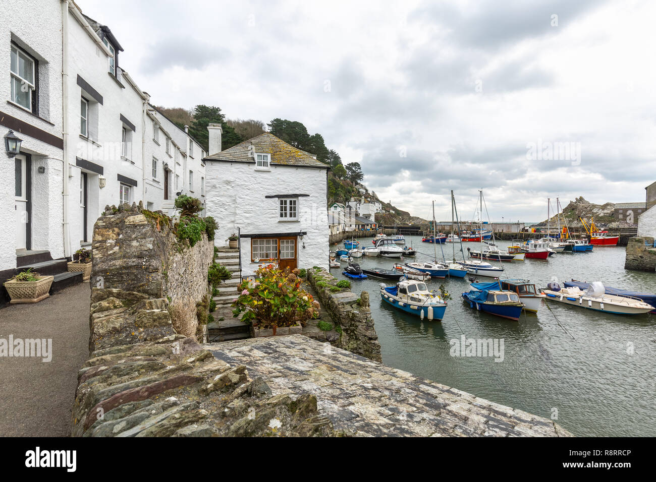 View between cottages, at the historic and quaint fishing harbour of ...
