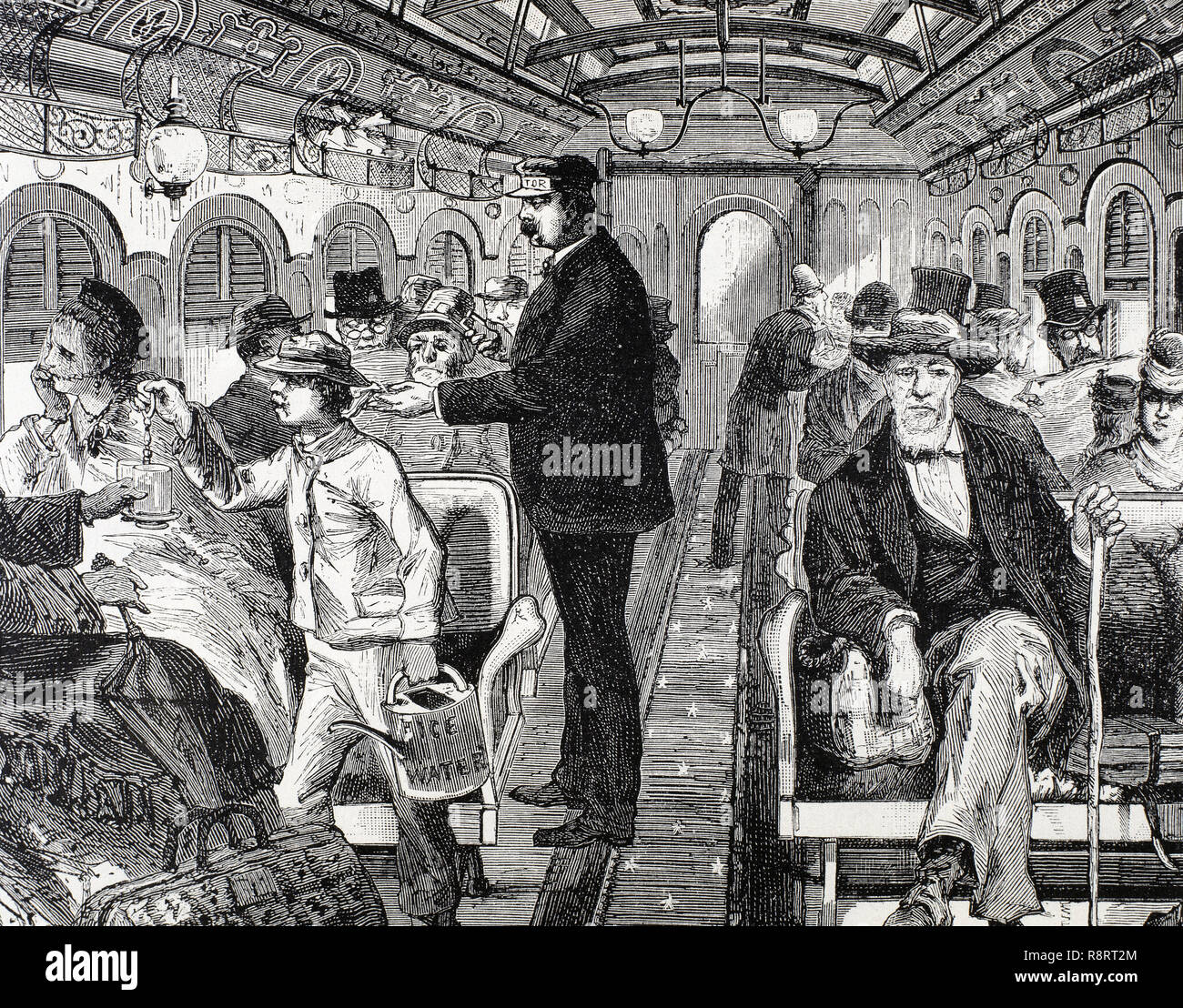 Inside train car etching hi-res stock photography and images - Alamy