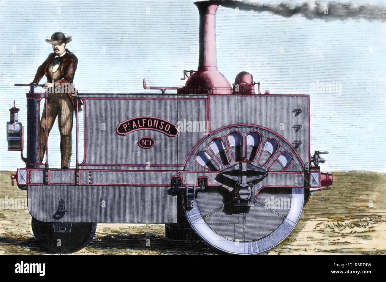 Spanish traction engine "Alfonso" by Pedro de Ribera Stock Photo - Alamy