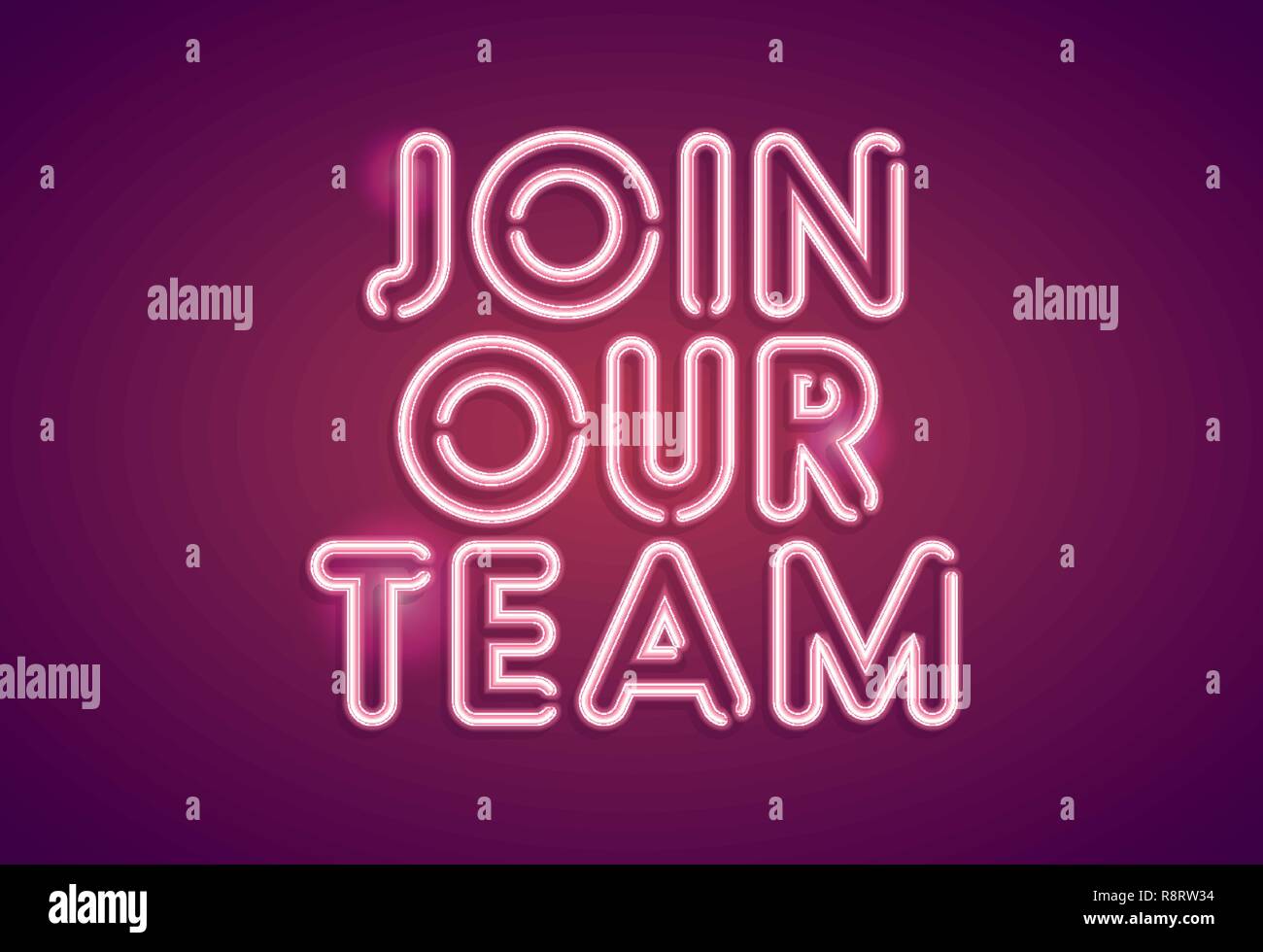 Join our team neon employment sign Stock Vector Image & Art - Alamy