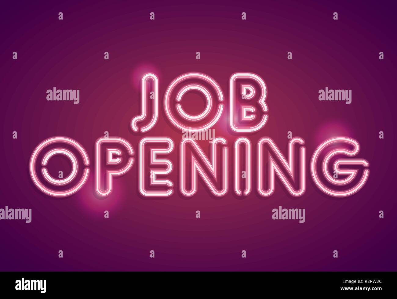 Job Opening neon employment sign Stock Vector Image & Art - Alamy