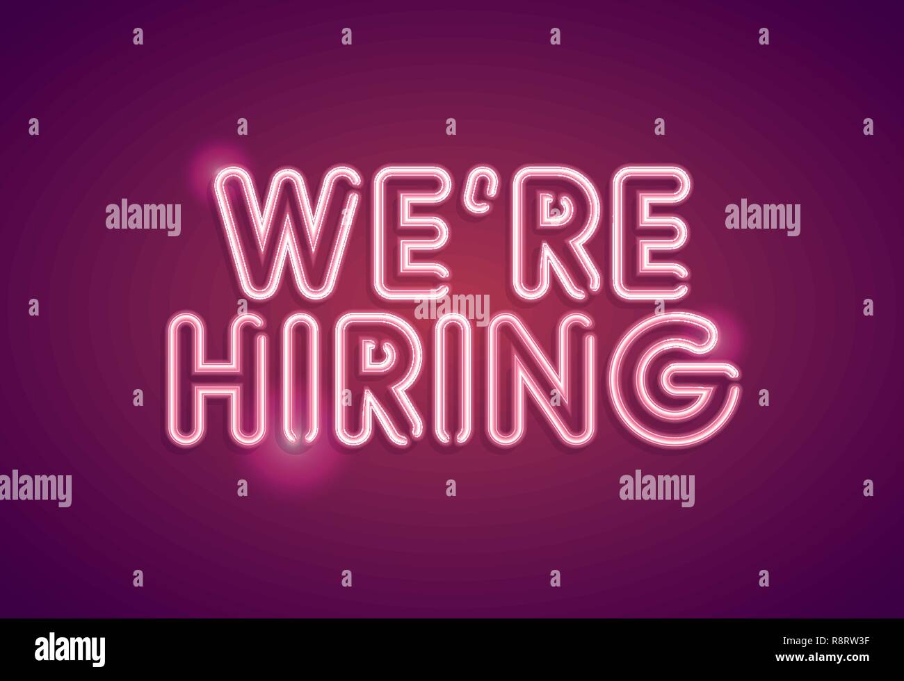 We're Hiring neon employment sign Stock Vector Image & Art - Alamy