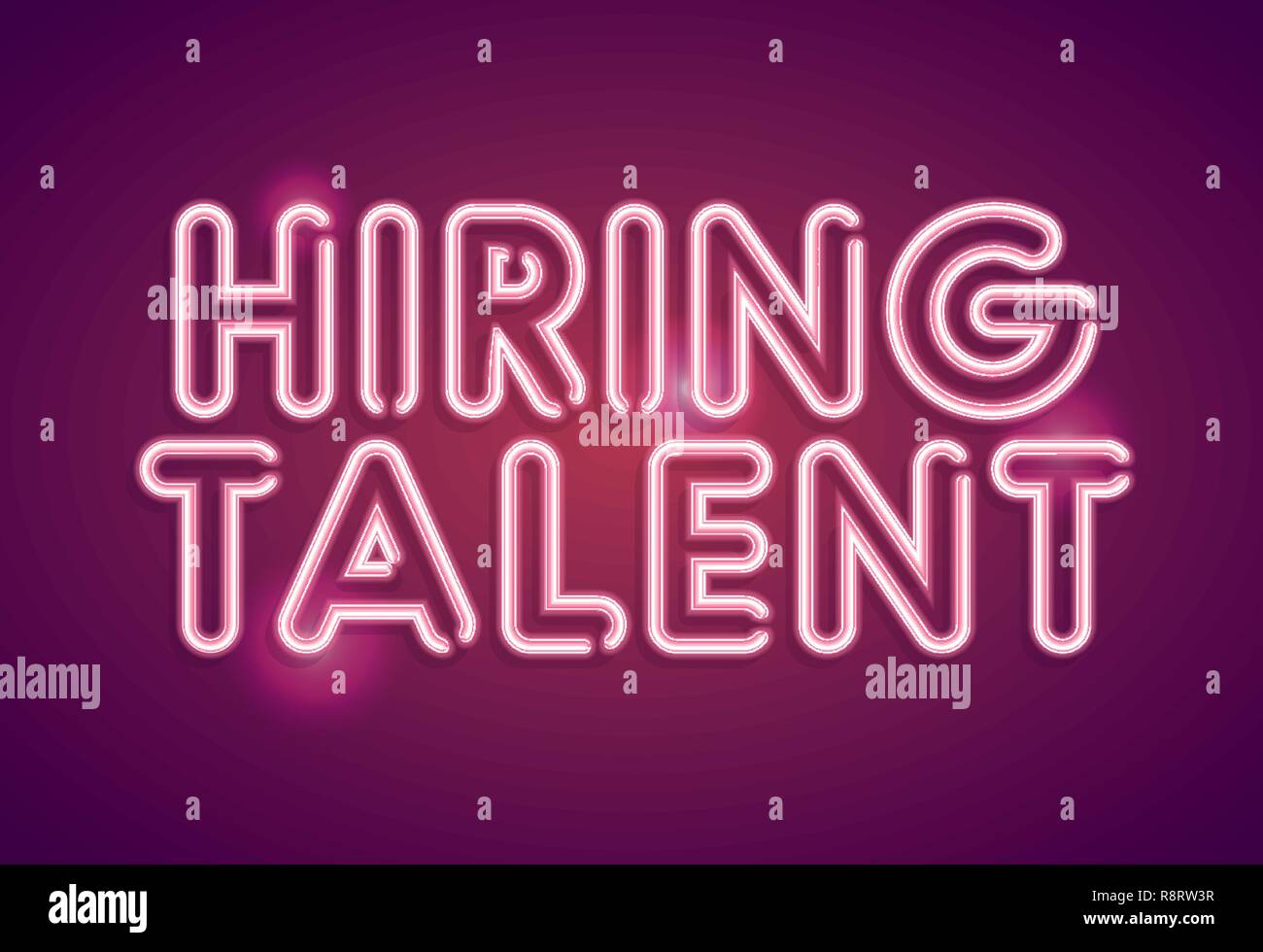 Hiring Talent neon employment sign Stock Vector Image & Art - Alamy