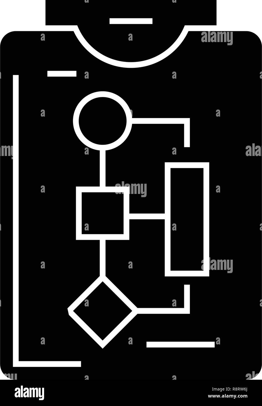 Workflow Plan Black Vector Concept Icon Workflow Plan Flat