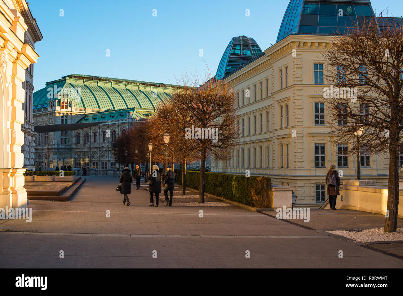 Street scene in the Innere Stadt (First District) of Vienna with the ...