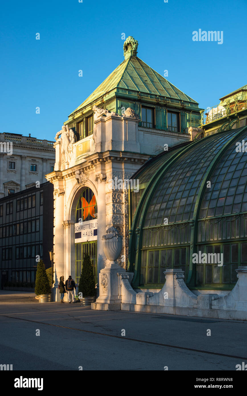 The Palmenhaus in the Burggarten formal gardens in Vienna, Austria ...