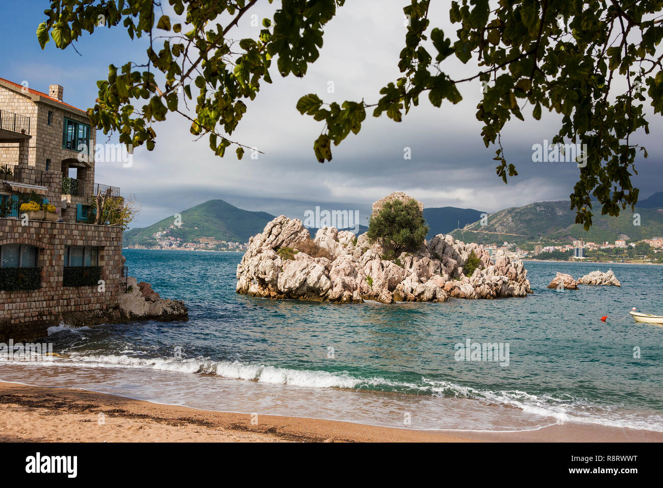The beach at Pržno, Budva, Montenegro Stock Photo - Alamy
