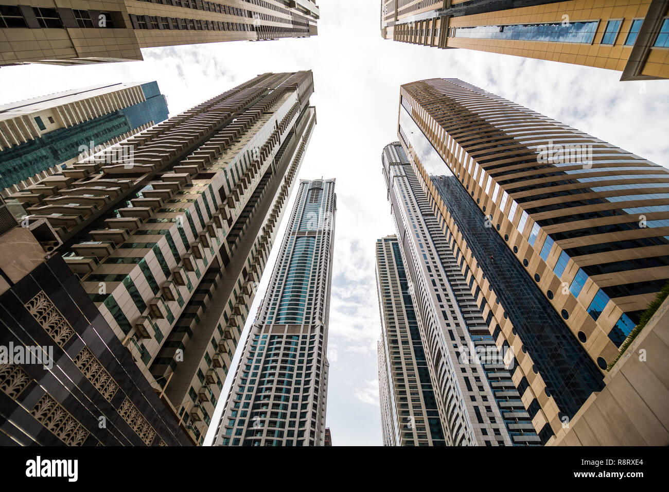 Skyscrapers looking up at the sky. Modern metropolis Stock Photo - Alamy
