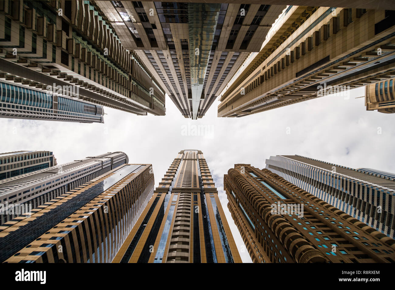 Skyscrapers looking up at the sky. Modern metropolis Stock Photo - Alamy