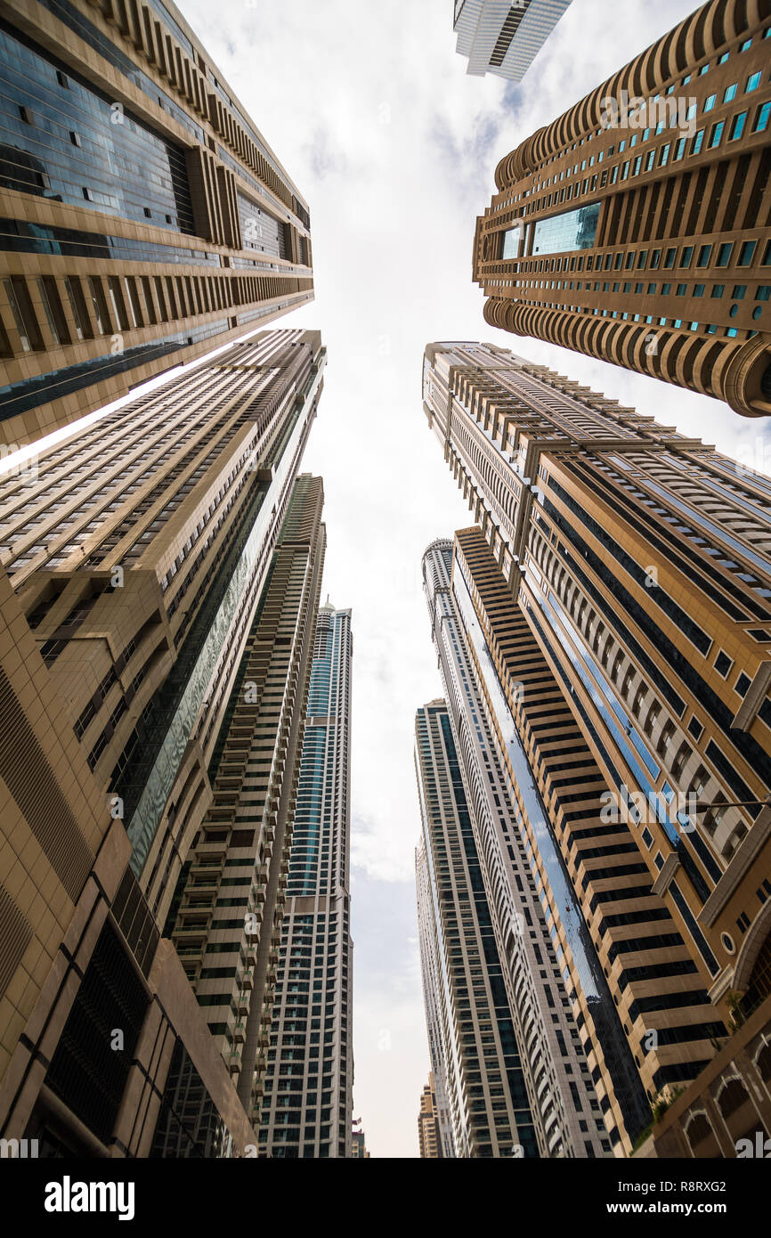 Skyscrapers looking up at the sky. Modern metropolis Stock Photo - Alamy
