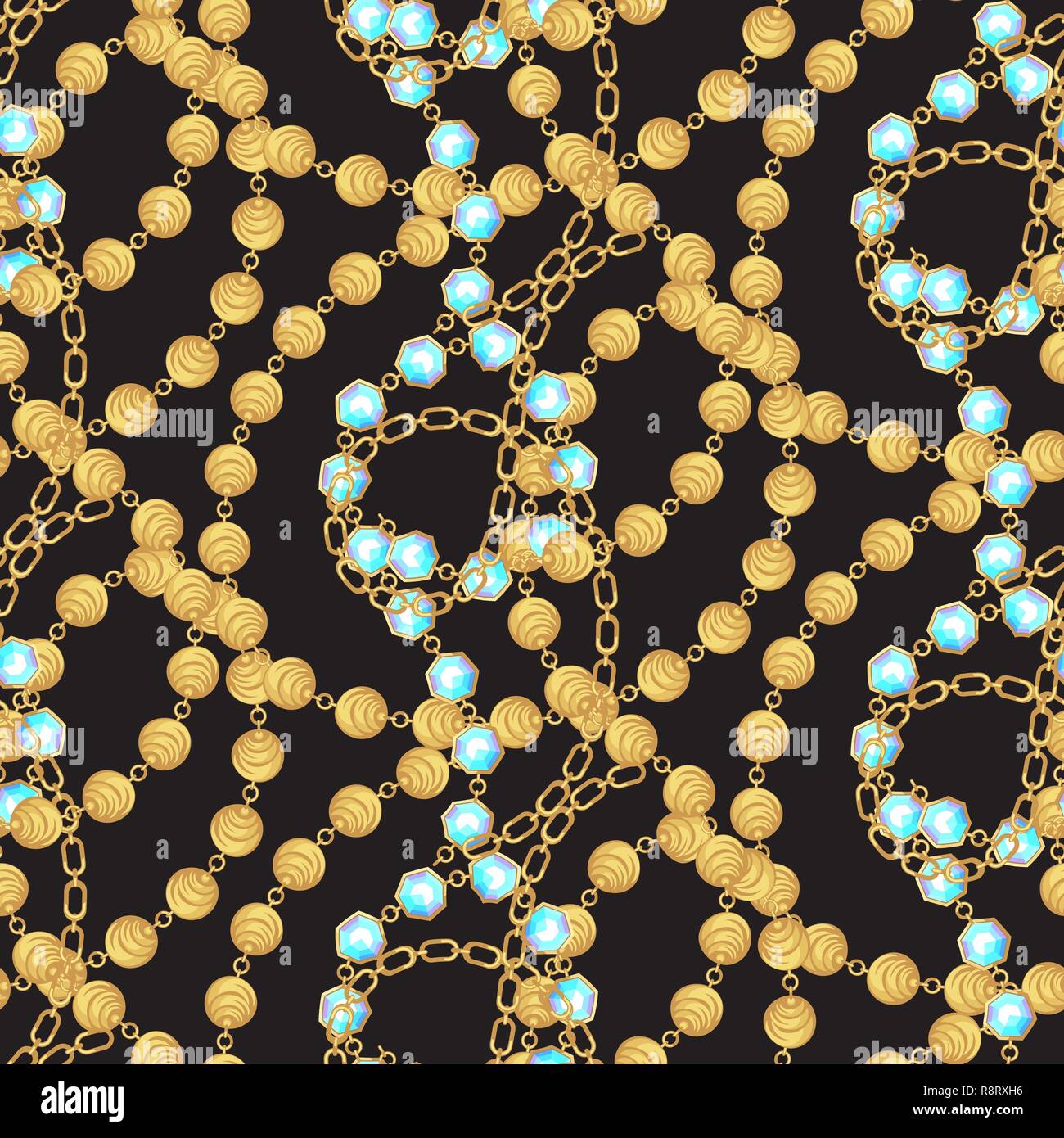 Fashion design with golden chain jewelry Stock Vector Image & Art - Alamy