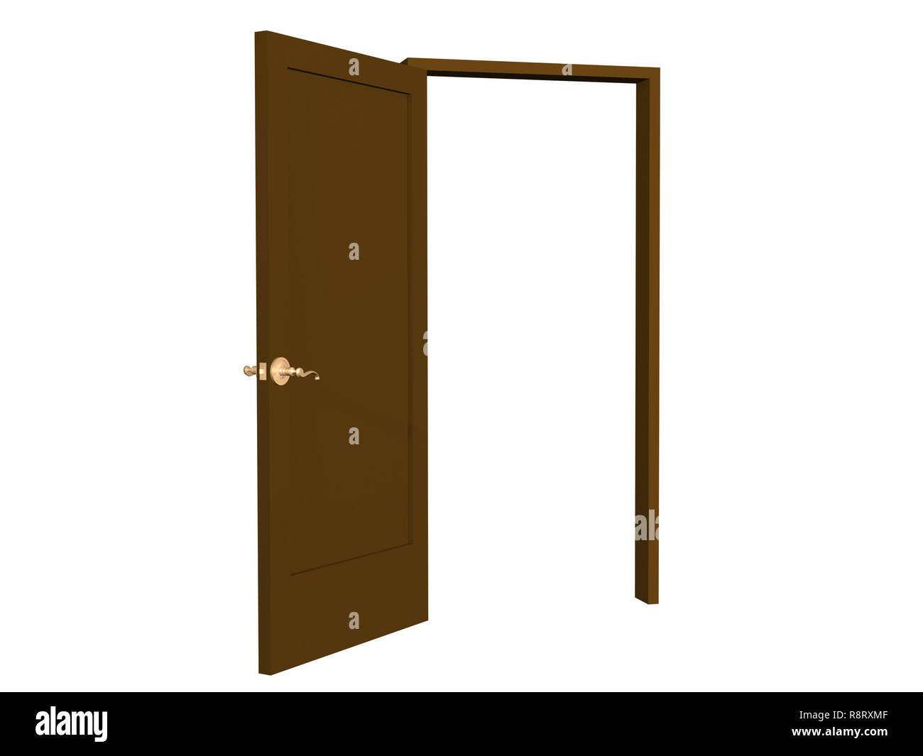 Open and closed chrome metal doors hi-res stock photography and images ...