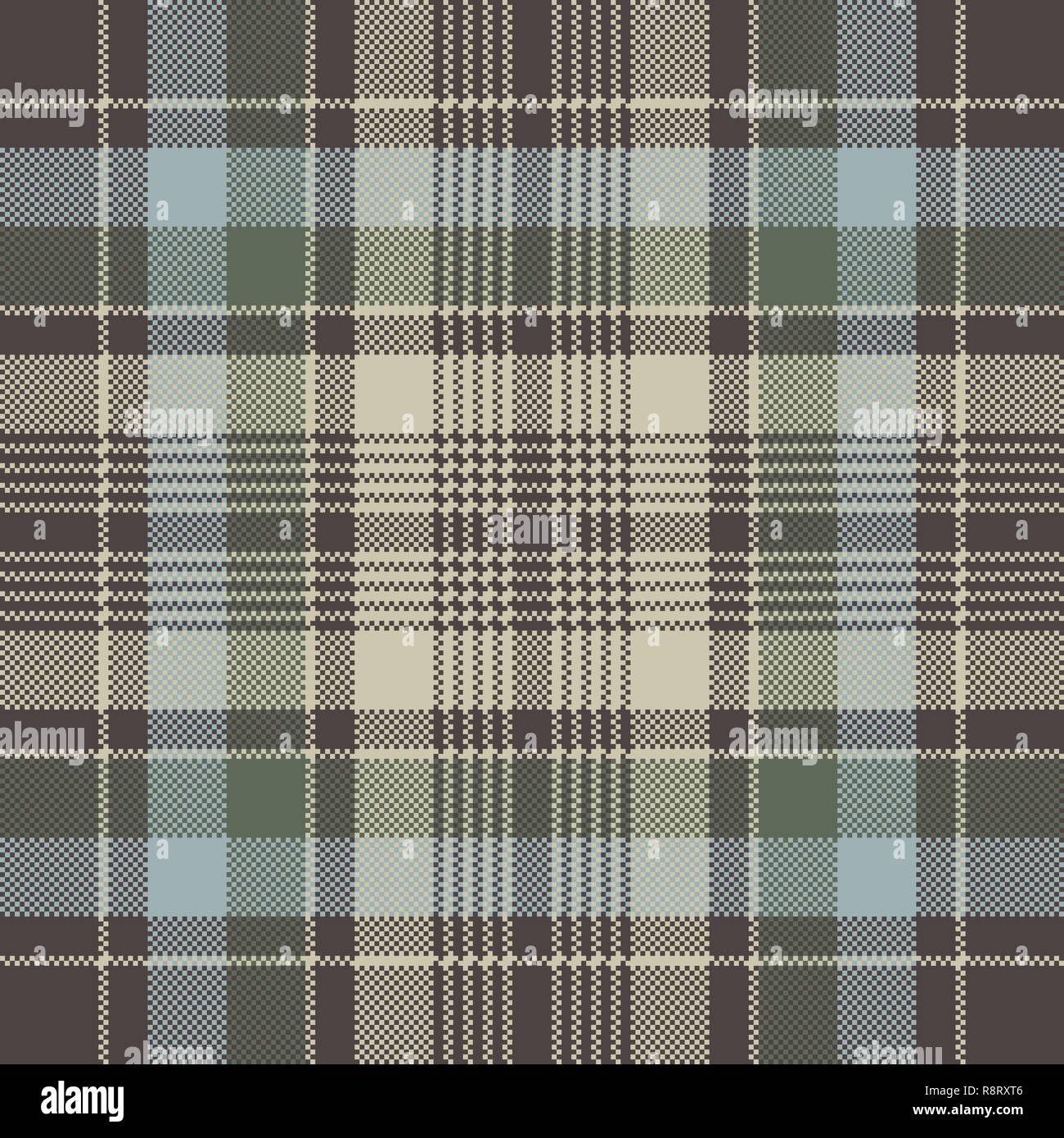 Classic check plaid seamless pixel pattern. Vector illustration Stock ...