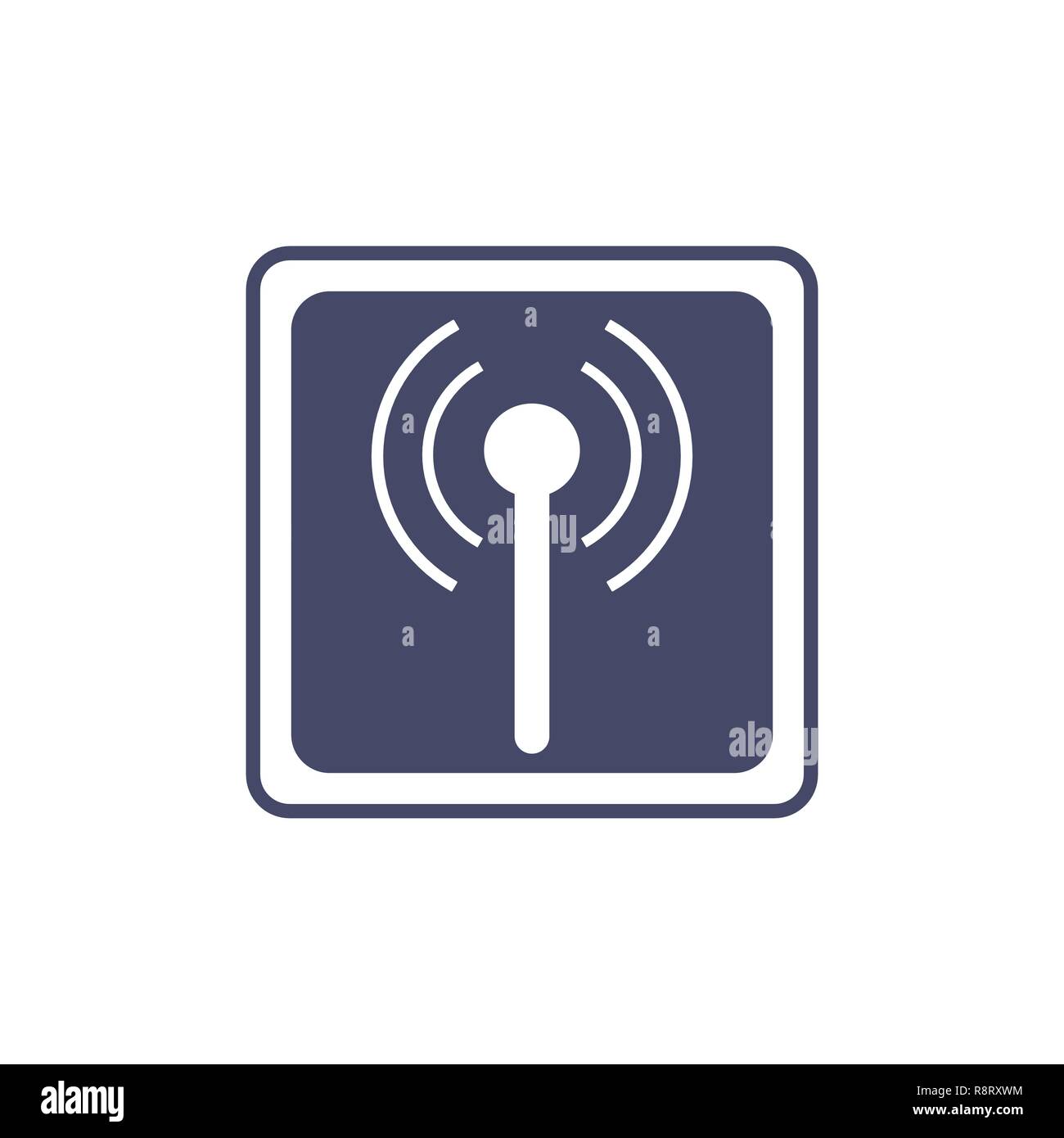 Wireless antenna vector icon in minimal flat style Stock Vector Image ...