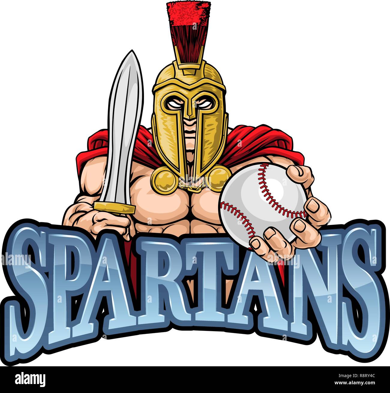 Spartan Trojan Baseball Sports Mascot Stock Vector Image & Art - Alamy