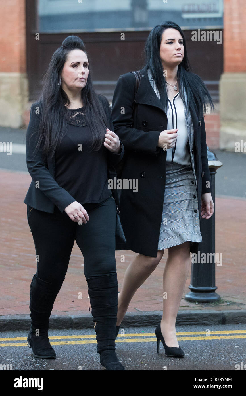 Gemma Andrews (right), sister of Natalie Connolly, arrives at ...