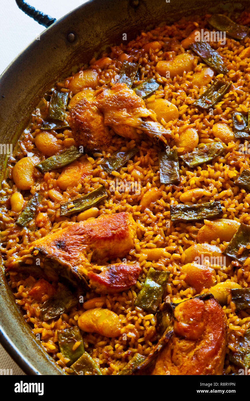 Valencian paella (with chicken and rabbit). Casa Rocher Restaurant ...