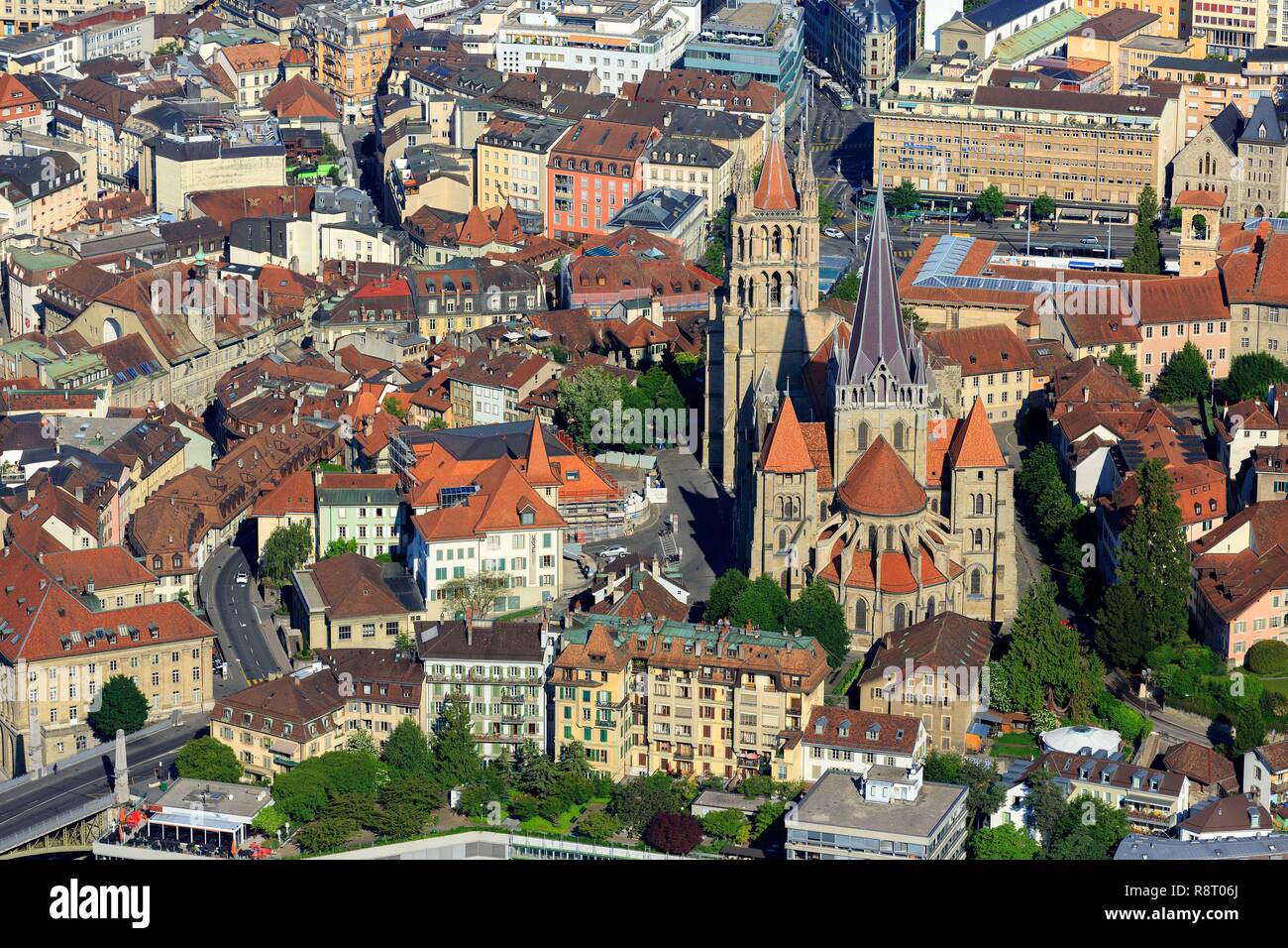 Switzerland, Canton of Vaud, Lausanne, Notre Dame Cathedral (XIII ...