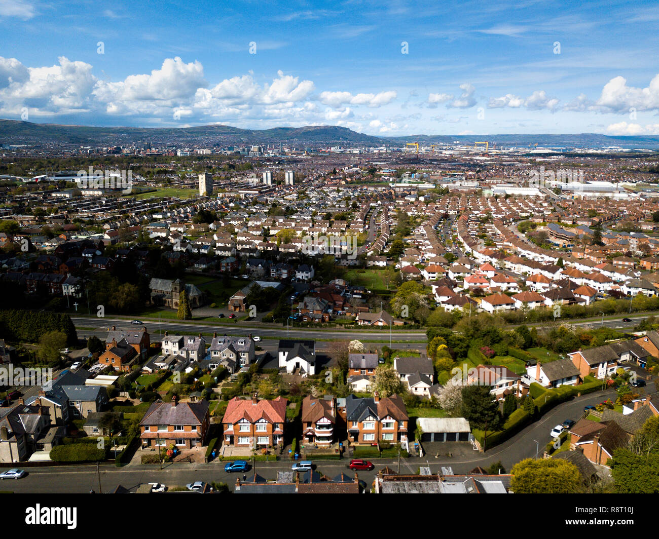 Aerial views of Belfast, Northern Ireland Stock Photo - Alamy