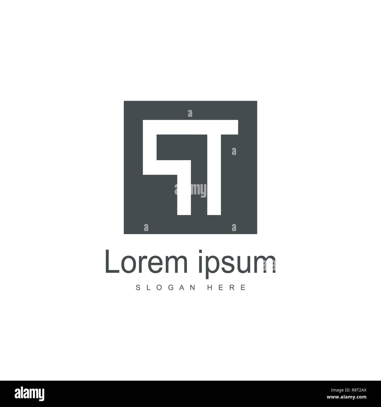 Initial Letter PT Logo Template Vector Design Stock Vector Image & Art ...