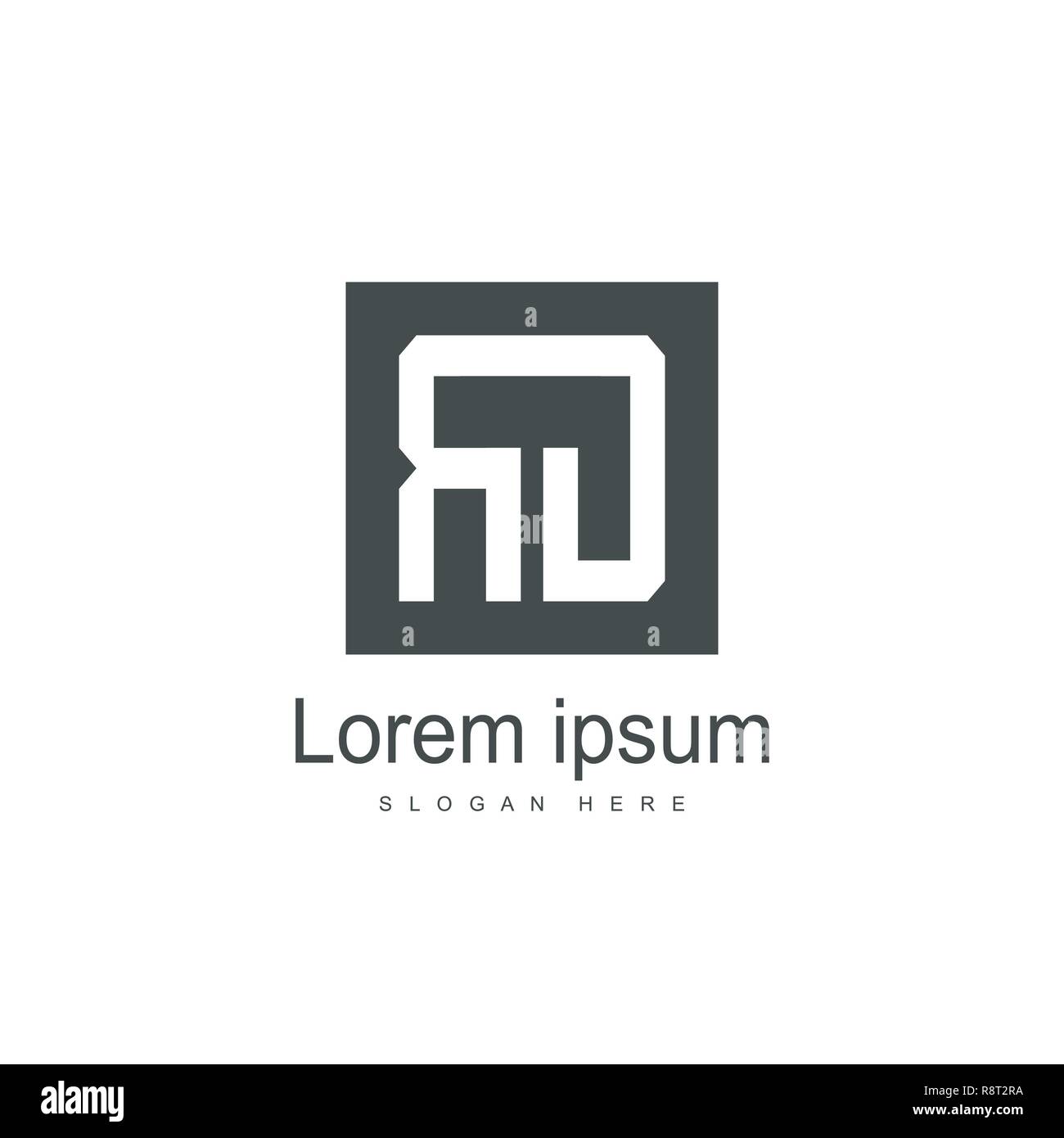 Initial Letter RD Logo Template Vector Design Stock Vector Image & Art ...