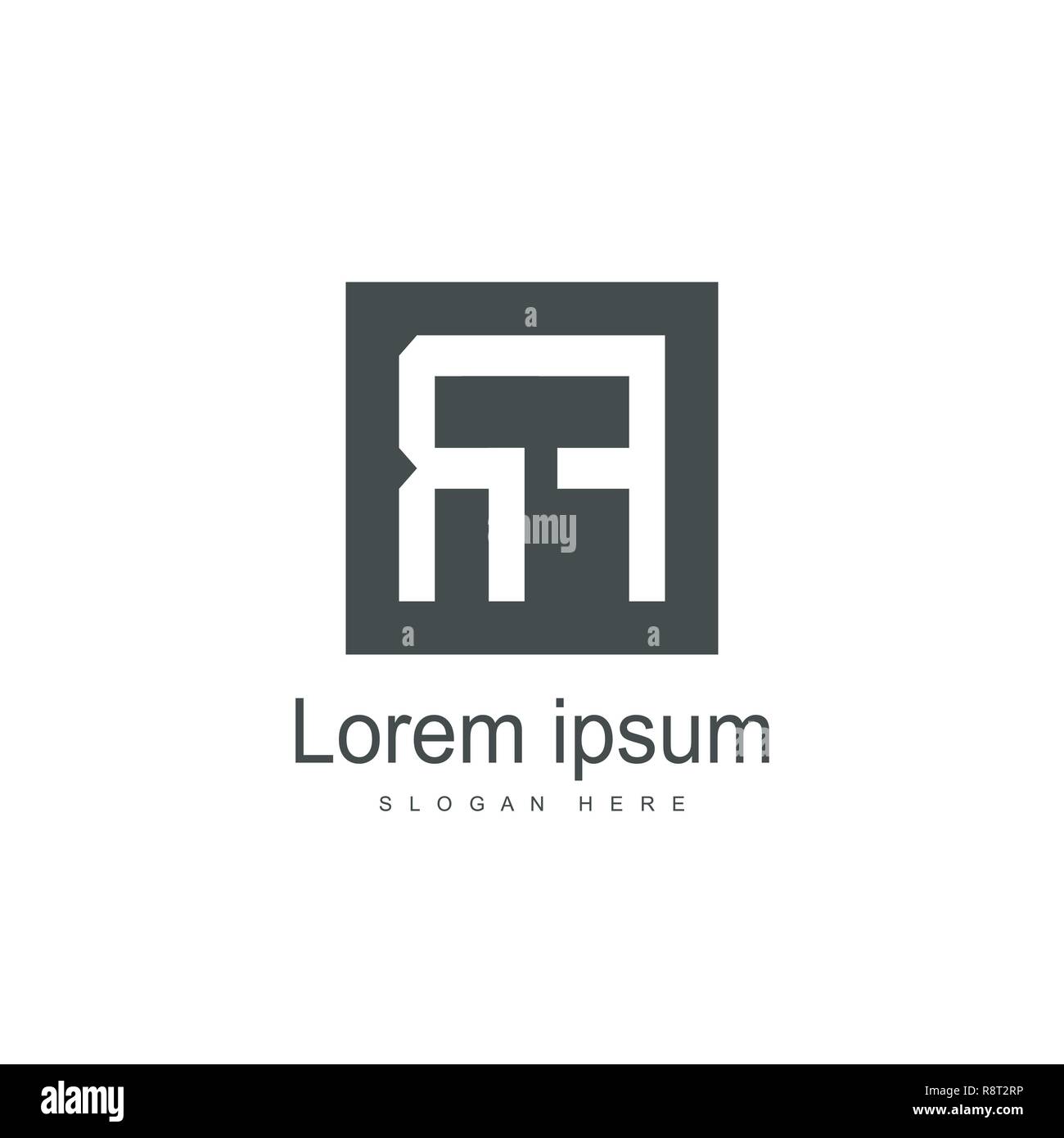 Initial Letter RF Logo Template Vector Design Stock Vector Image & Art ...