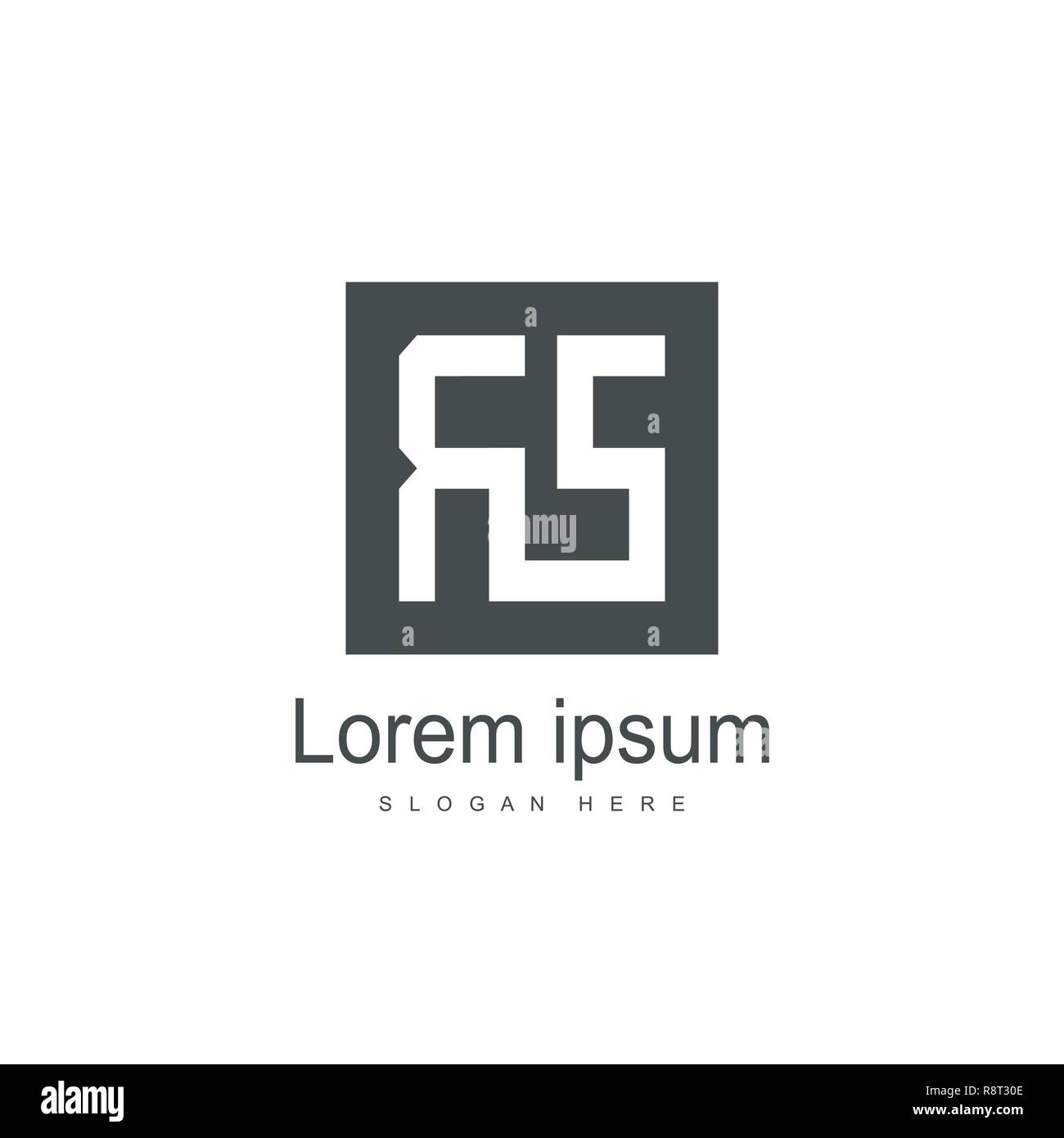 Initial Letter RS Logo Template Vector Design Stock Vector Image & Art ...