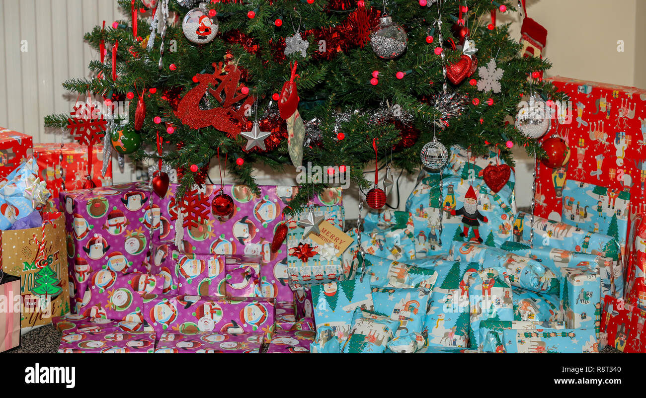 Pile Of Presents Under Tree