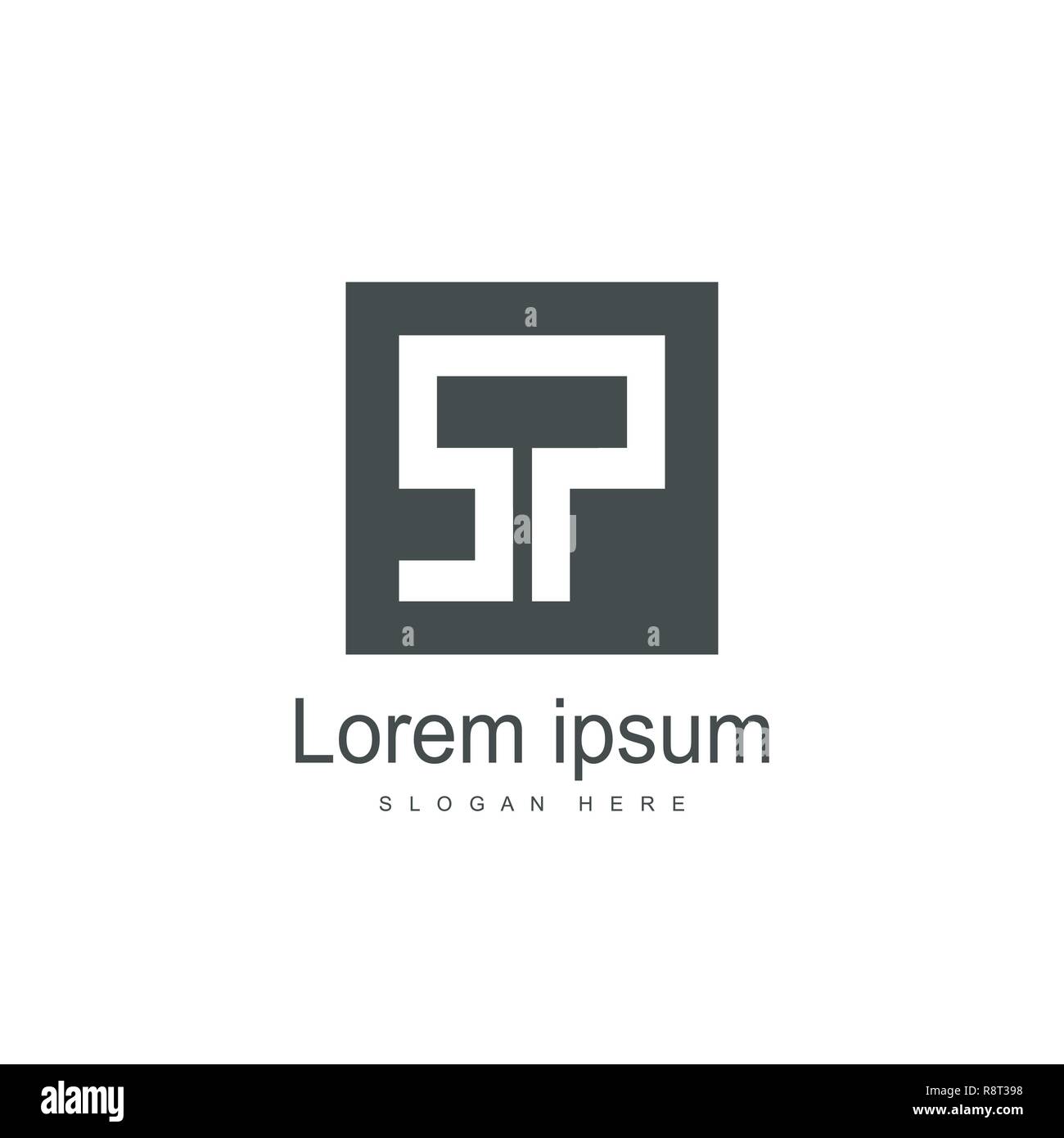 Initial Letter SP Logo Template Vector Design Stock Vector Image & Art ...