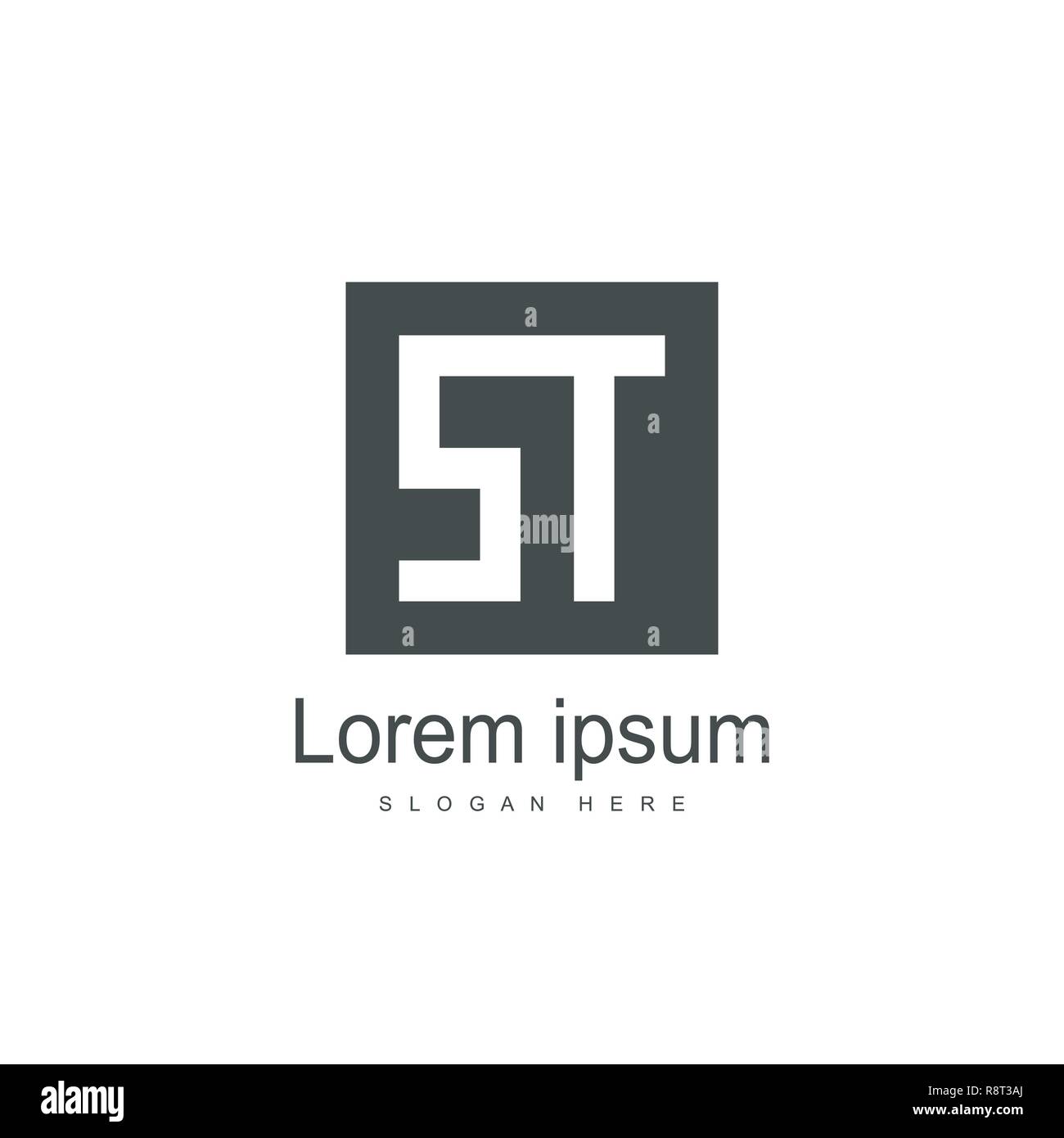 Initial Letter ST Logo Template Vector Design Stock Vector Image & Art ...