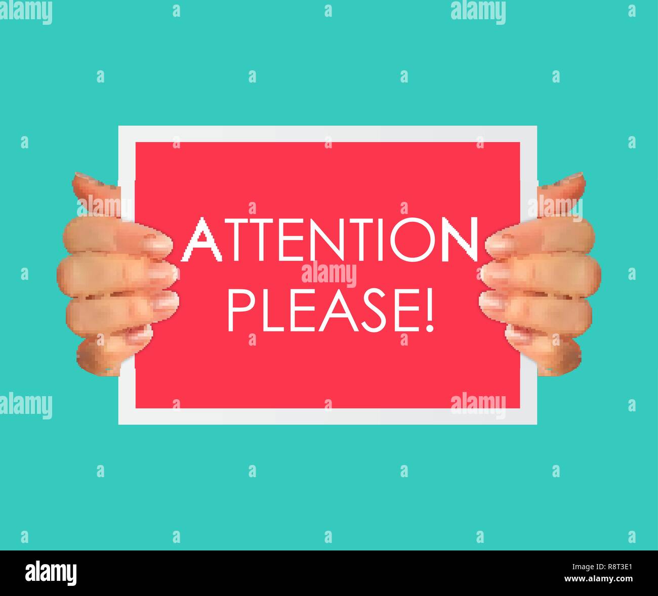 Attention please concept of important announcement. Vector illustration EPS10 Stock Vector Image ...
