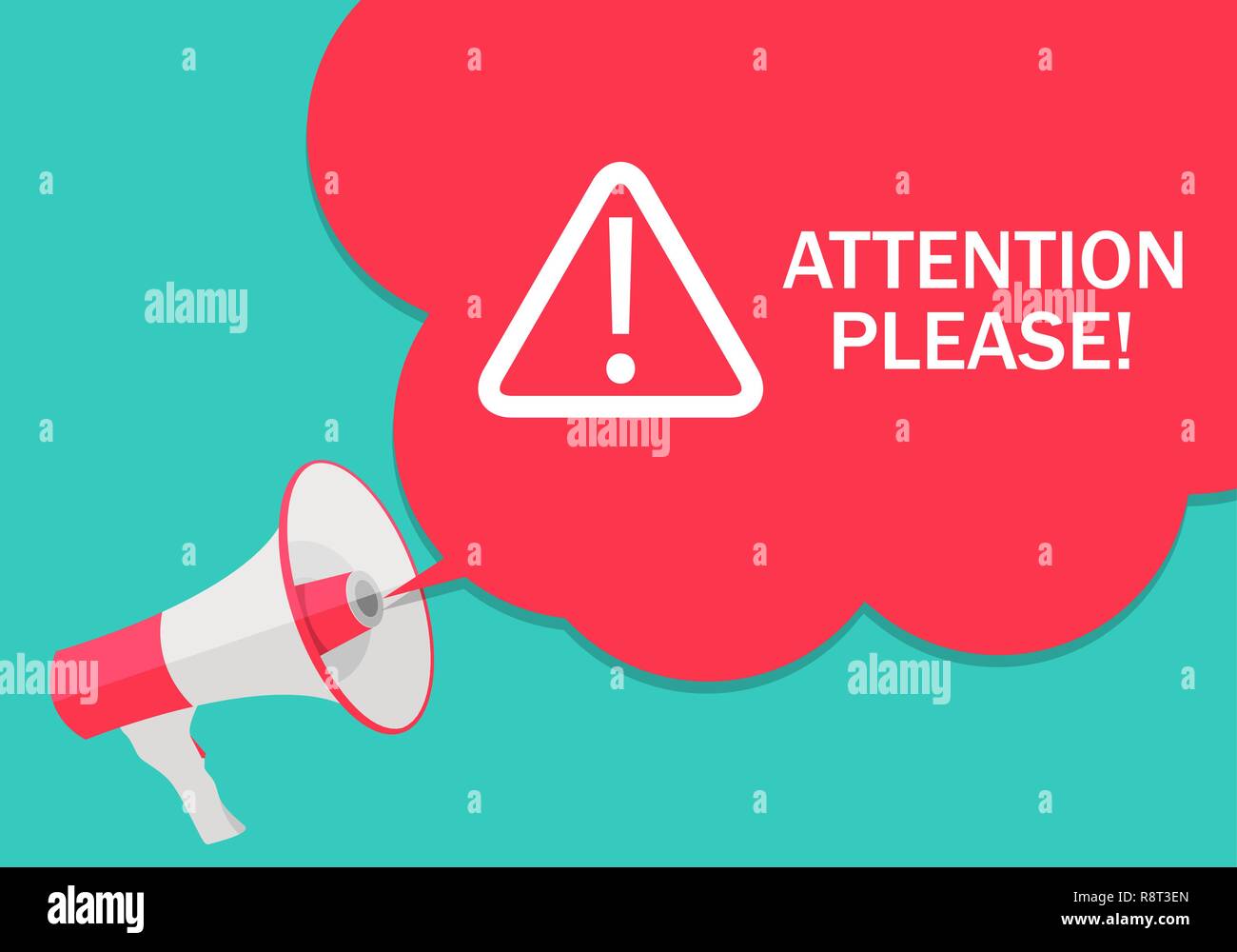 Attention please concept of important announcement. Vector illustration EPS10 Stock Vector Image ...