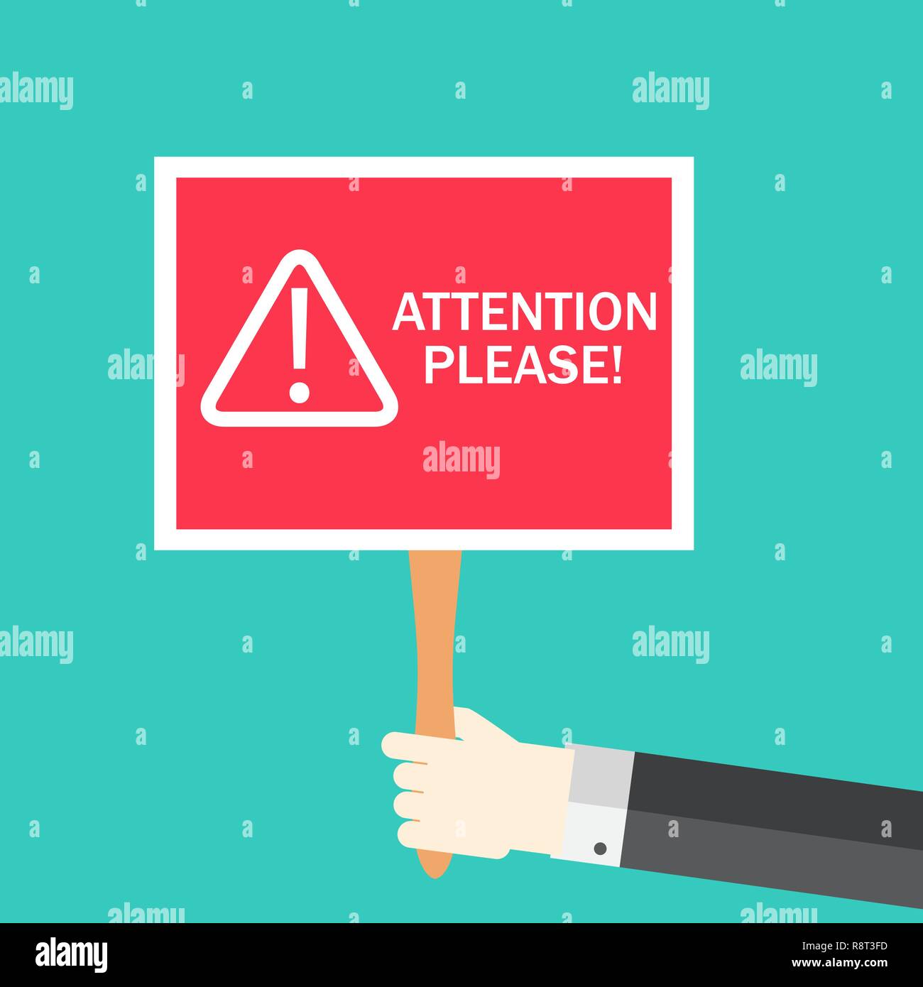Attention please concept of important announcement. Vector illustration EPS10 Stock Vector Image ...