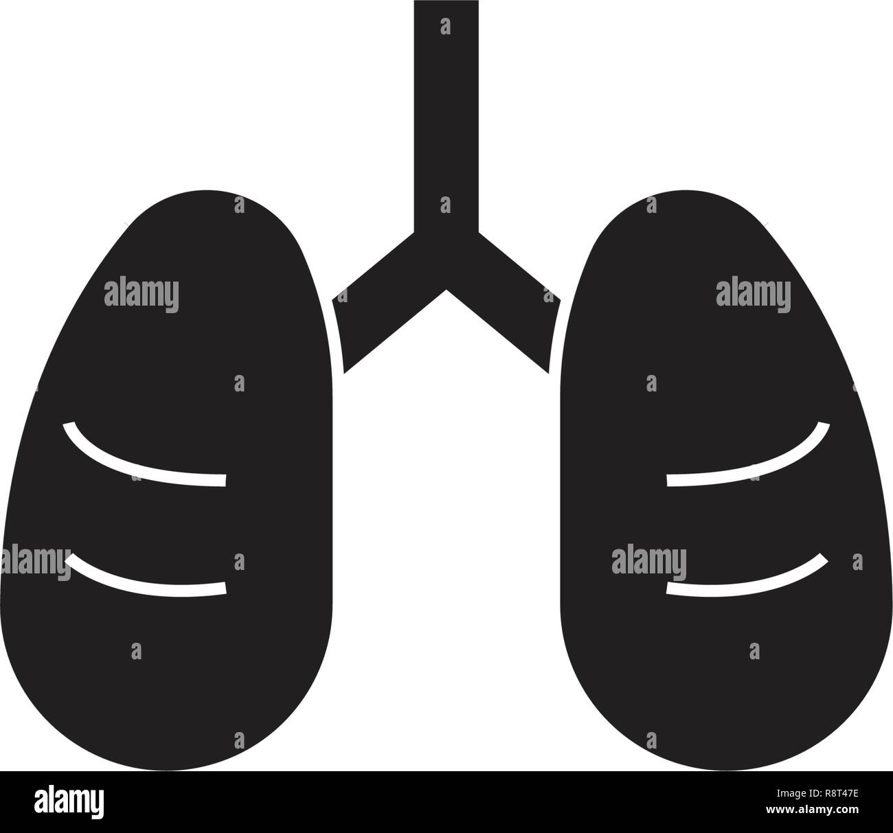 Asthma black vector concept icon. Asthma flat illustration, sign Stock ...